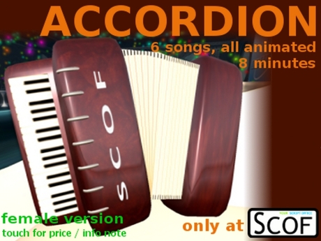 Second Life Marketplace - scof - accordion brown female - v2.0